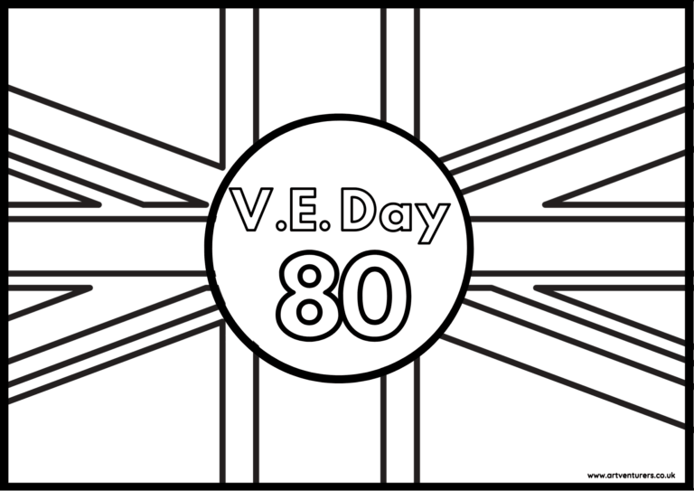 VE Day 80th Anniversary Printables and Colouring Sheets – ARTventurers